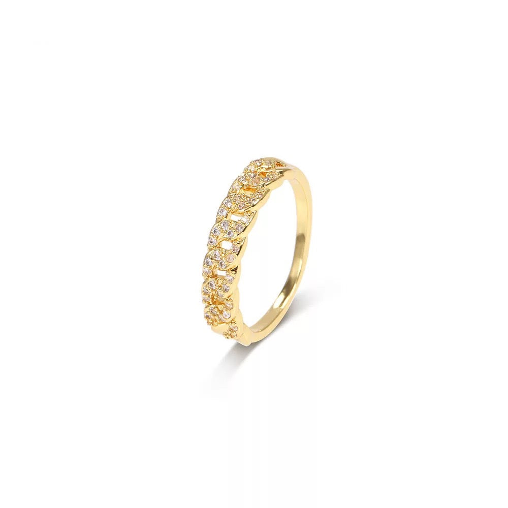Mini Chain Link Ring – Mazin Jewels
